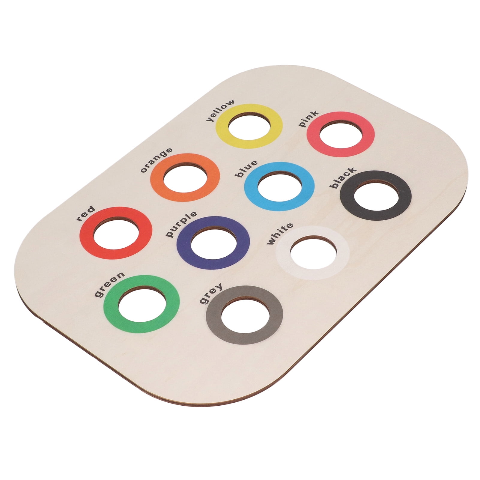 Wooden Color Sorter Board,Wooden Tray Board Game Color Sorting Stacking ...