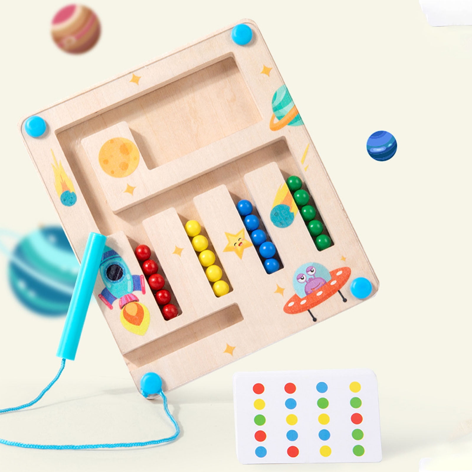 Wooden Color Sorting Ball Game for Toddlers 3+ Years - Montessori ...