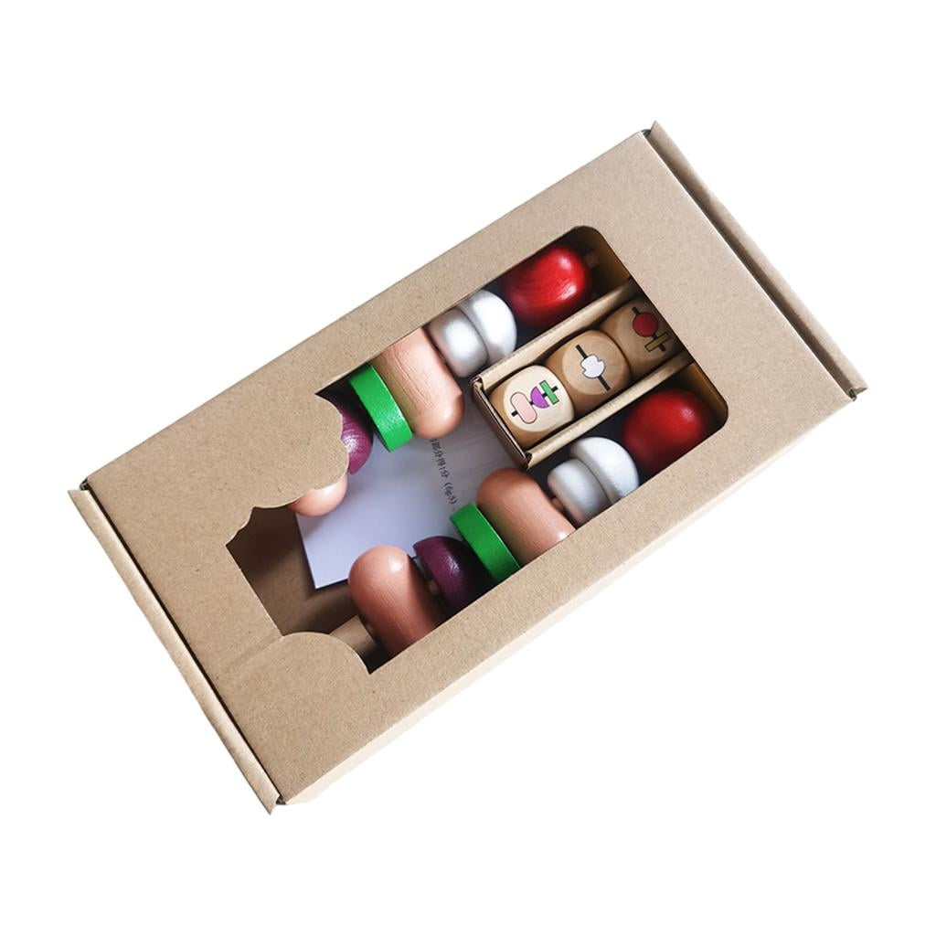 Wooden Colorful s House Sequence Sausage Skewers Memory Training ...