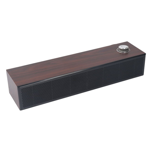 Wooden Computer Speakers Desktop Soundbar HiFi Stereo Sound AUX in ...