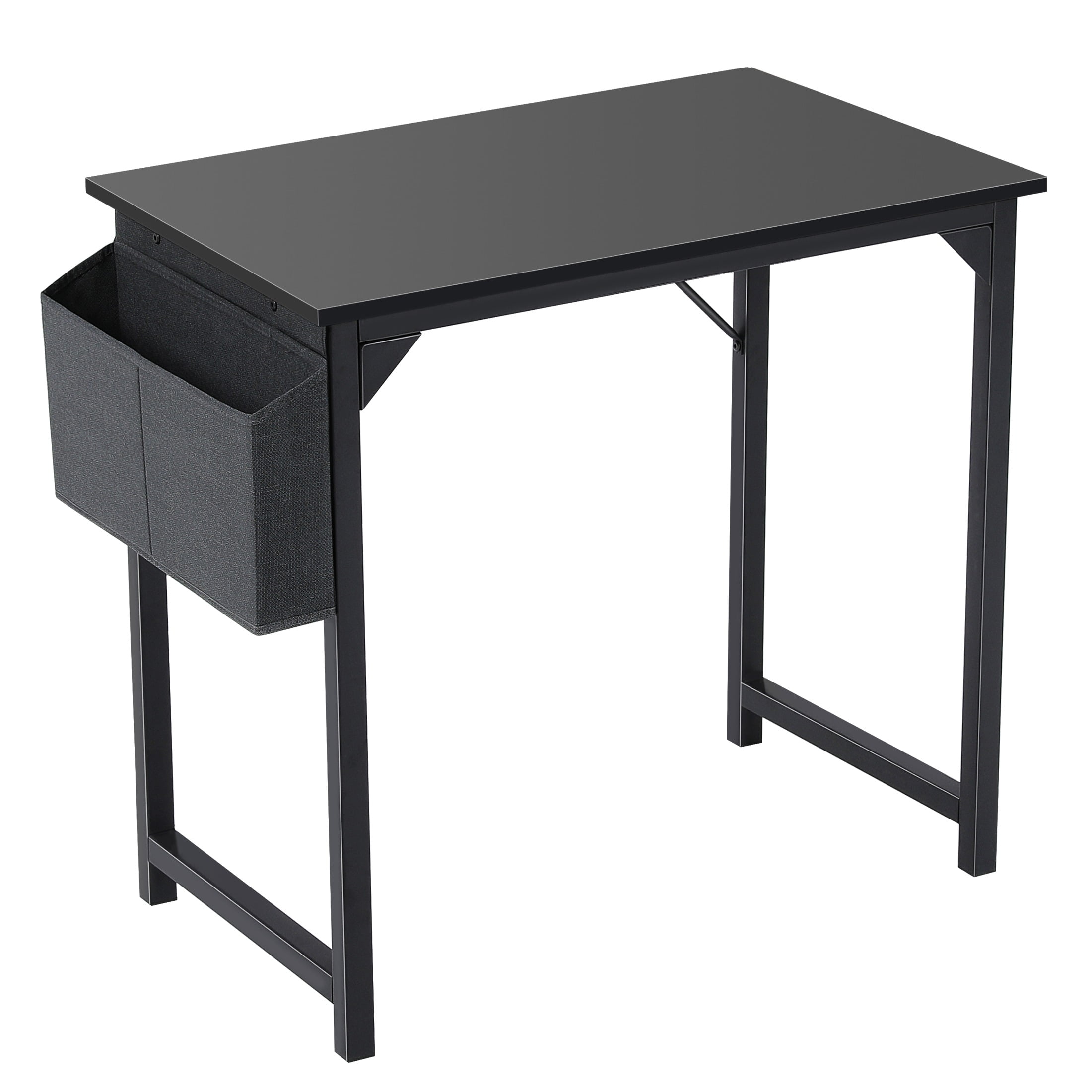 Wooden Computer Writing Desk with Storage and Hook for Home and Office ...
