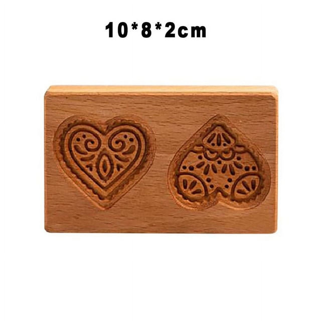 Wooden Cookie Molds Cookie Wooden Gingerbread Cookie Moulds Press 3D ...