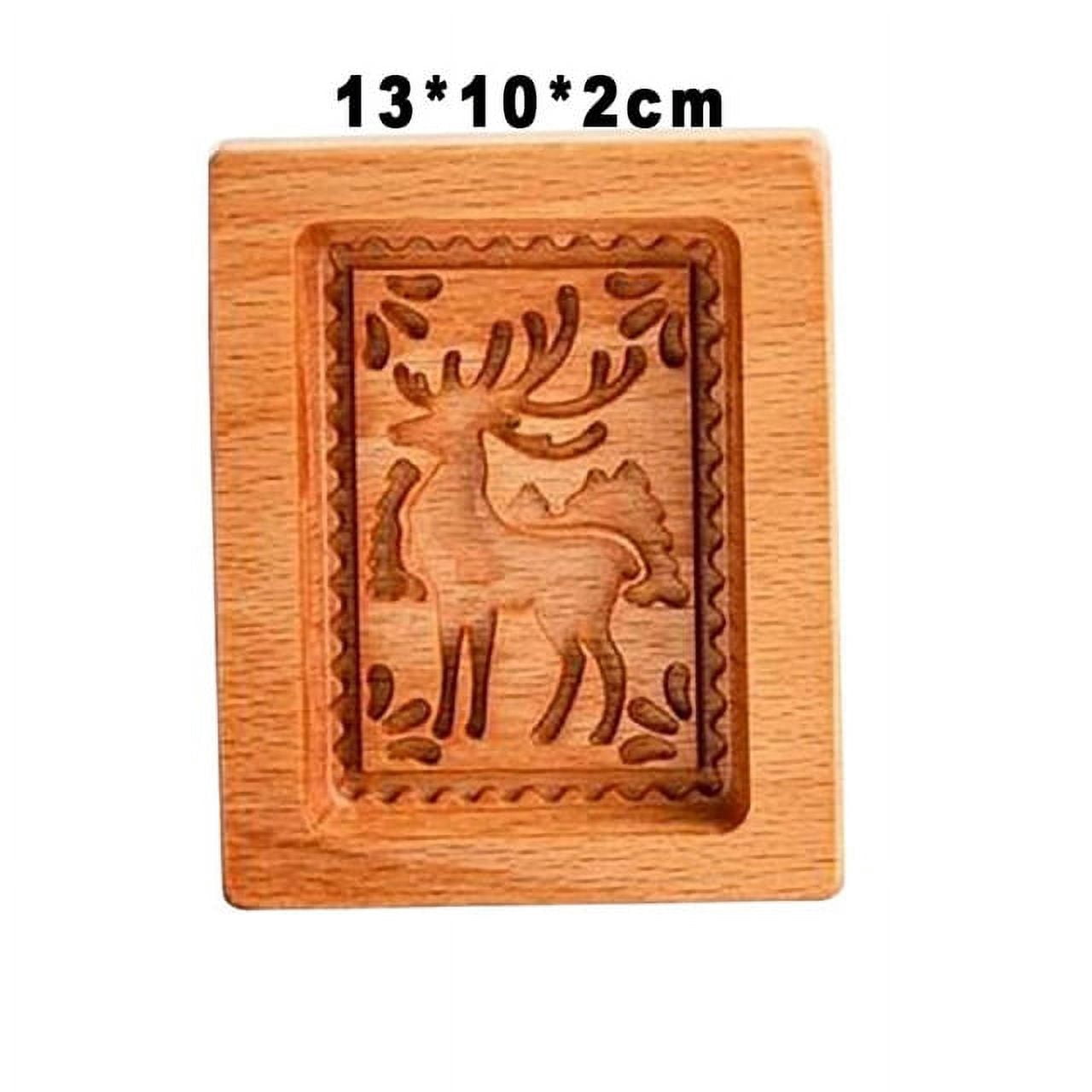 Wooden Cookie Molds Cookie Wooden Gingerbread Cookie Moulds Press 3D ...