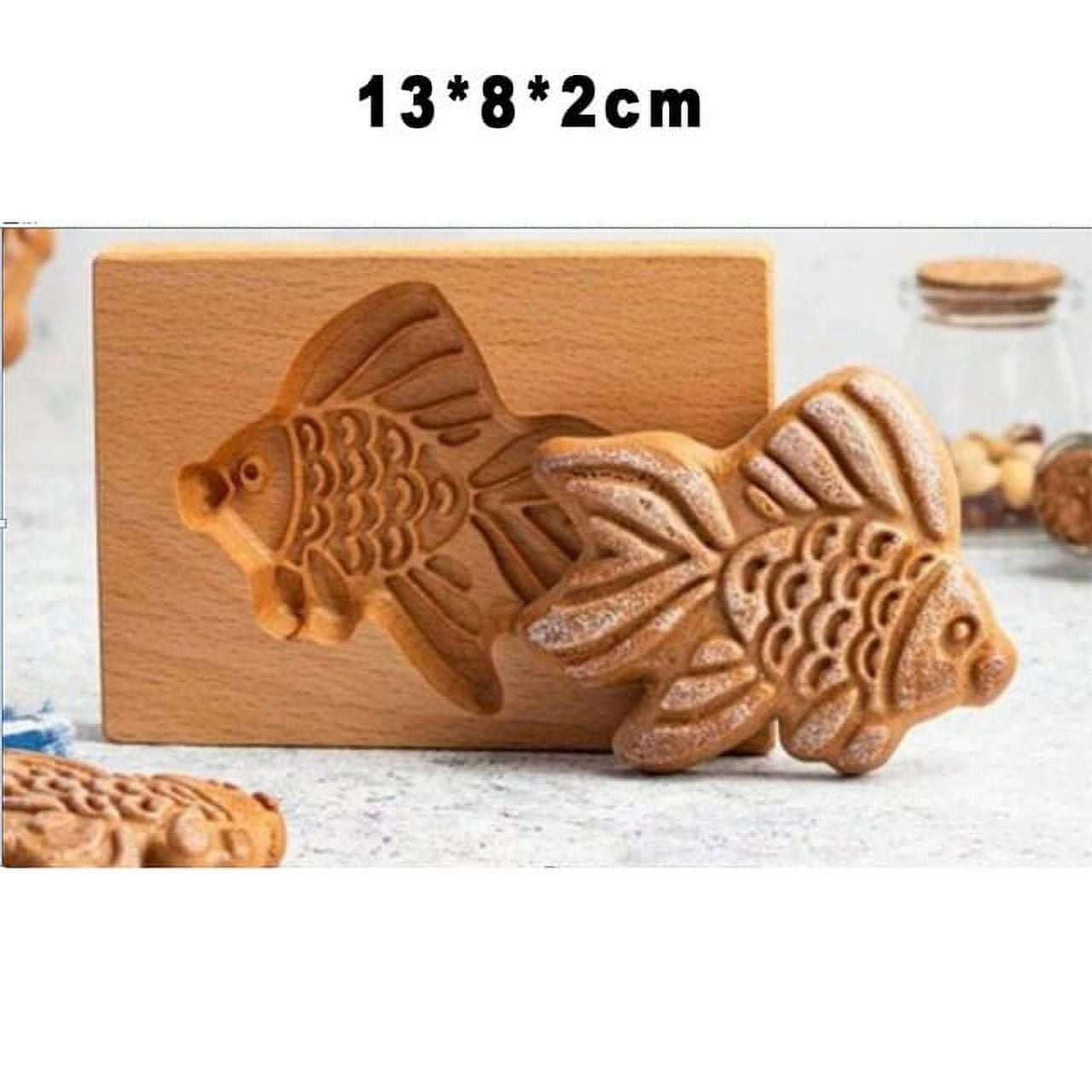 Wooden Cookie Molds Cookie Wooden Gingerbread Cookie Moulds Press 3D ...