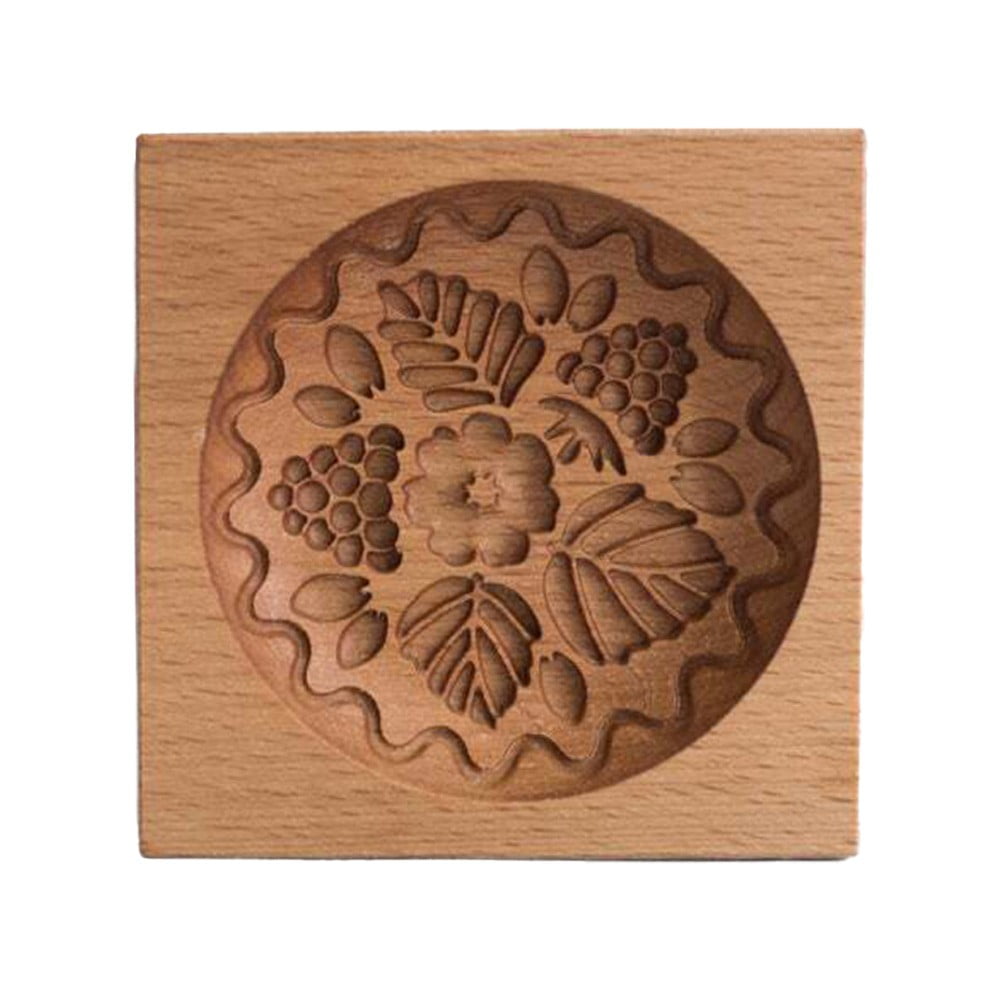 Wooden Cookie cutters Wooden Cookie Press 3D Cake Embossing Bakery ...