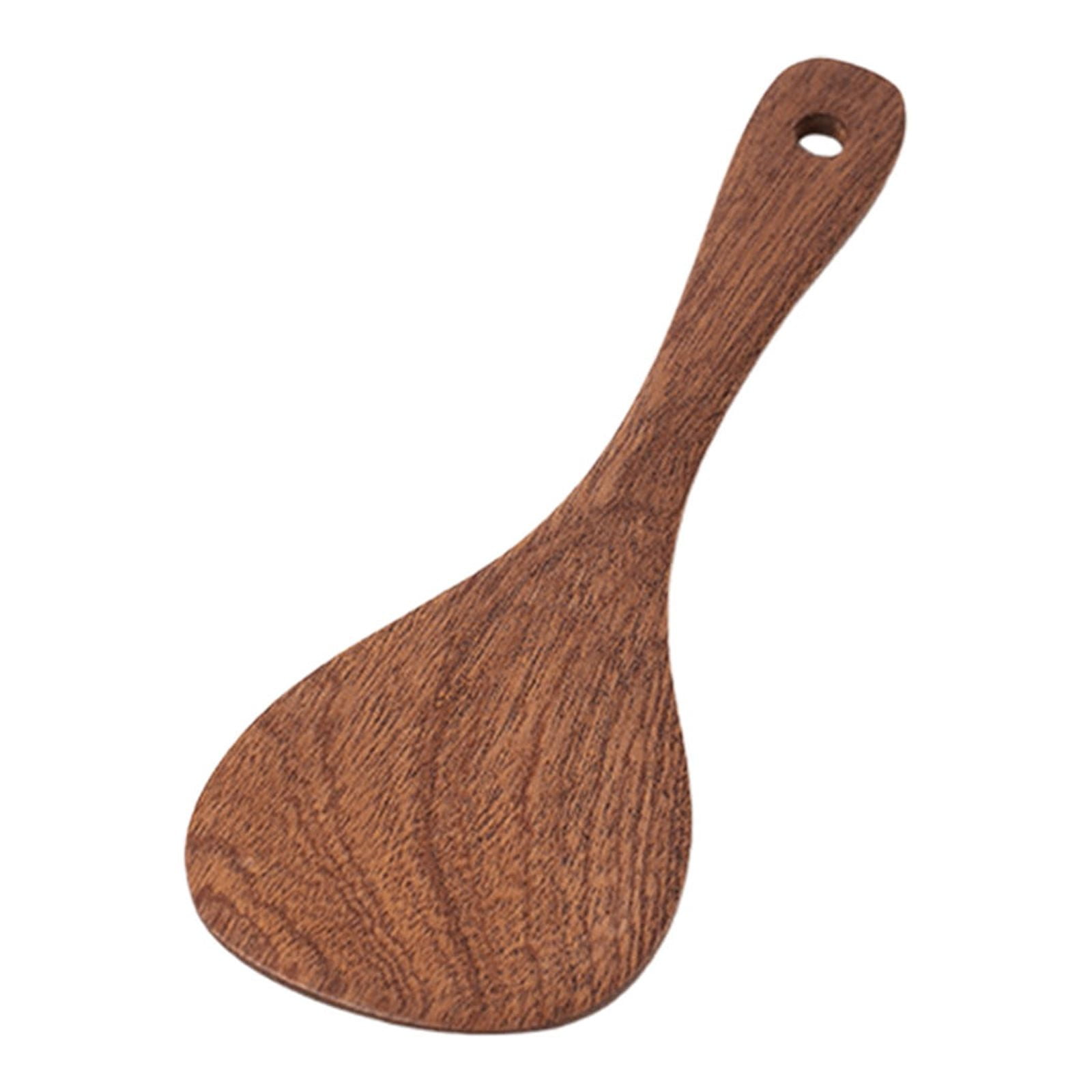 Wooden Cooking Utensil Set - Nonstick Coated - Spatula Spoon Stir Fry ...