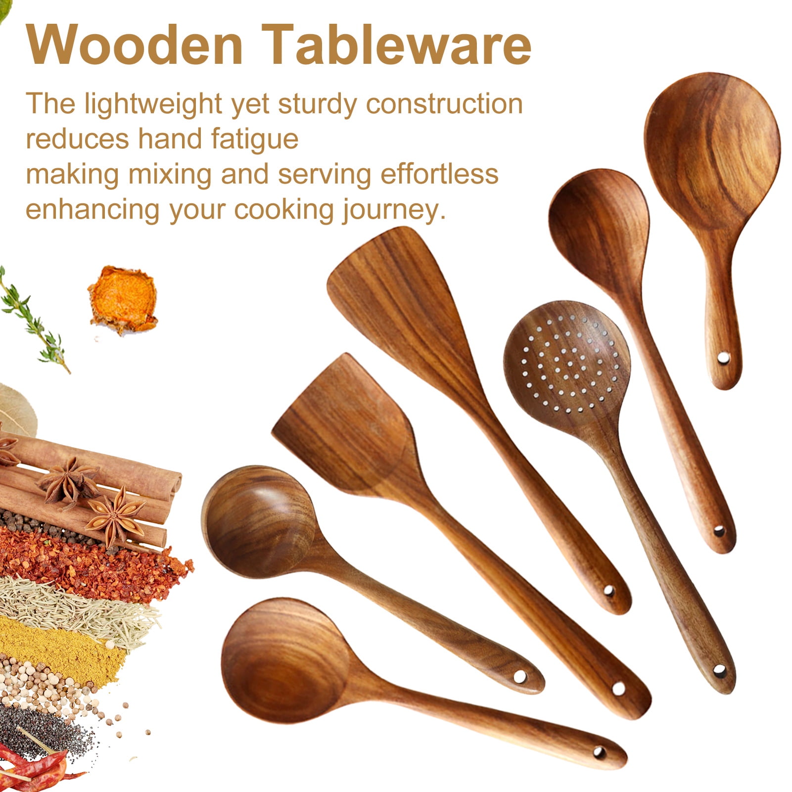 Wooden Cooking Utensils Cooking Spatulas Soup Ladles And Rice Spoons ...