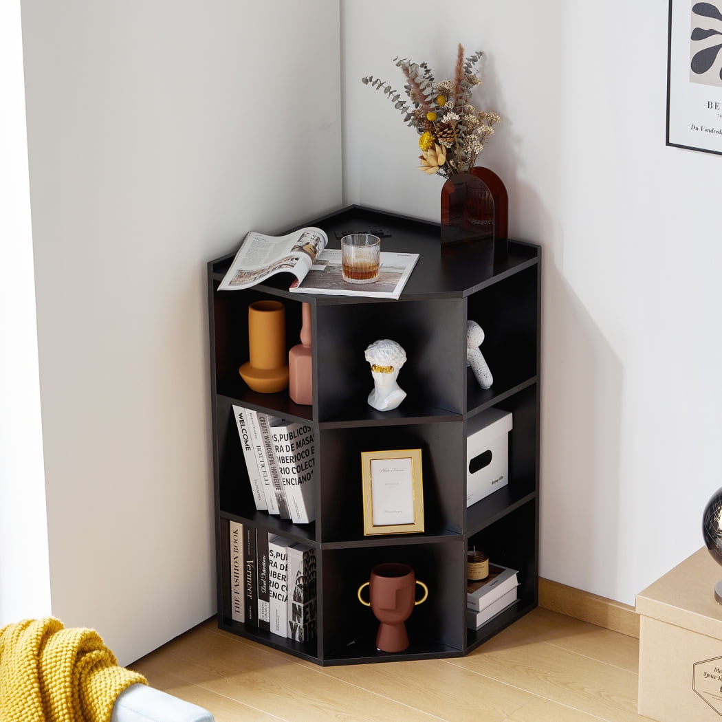 Wooden Corner Cabinet with USB Ports and Outlets, Corner Cube Toy ...