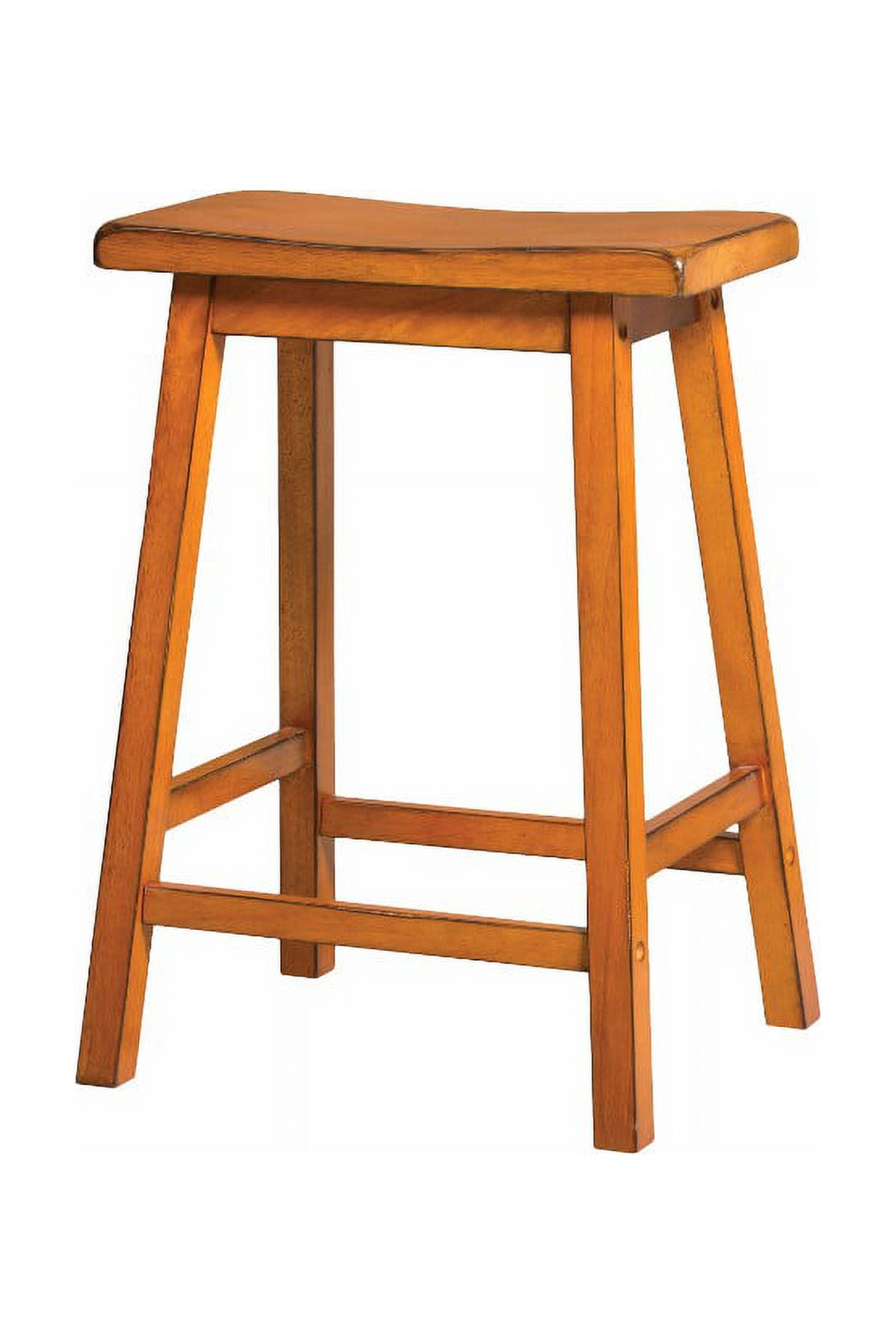 Wooden Counter Height Stool (Set-2), Antique Oak - Walmart.com