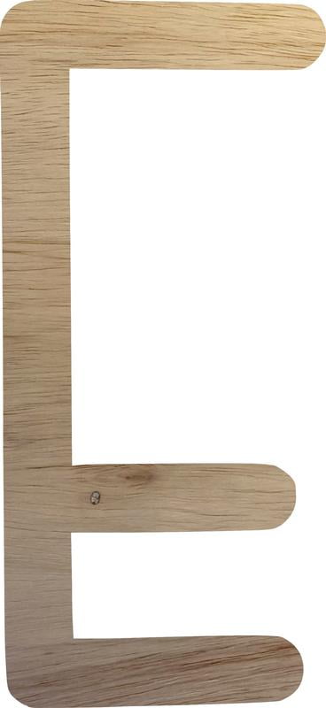Wooden Craft Letter E, Blank Wood Letter 6'' Tall, Small Alphabet Home ...
