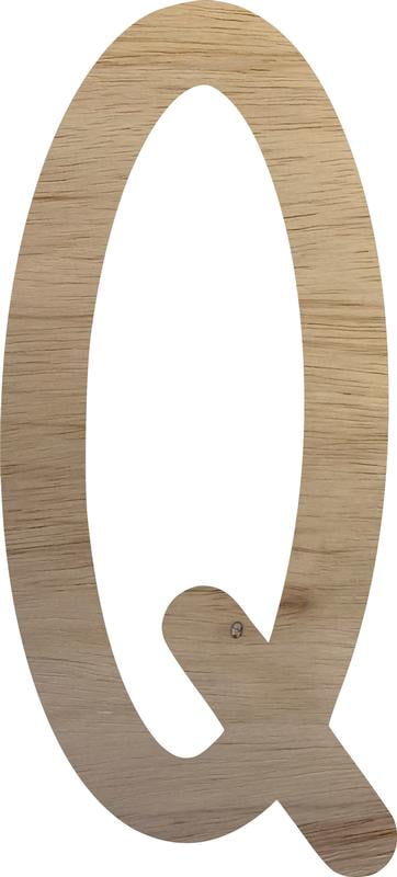 Wooden Craft Letter Q, Blank Wood Letter 6'' Tall, Small Alphabet Home ...