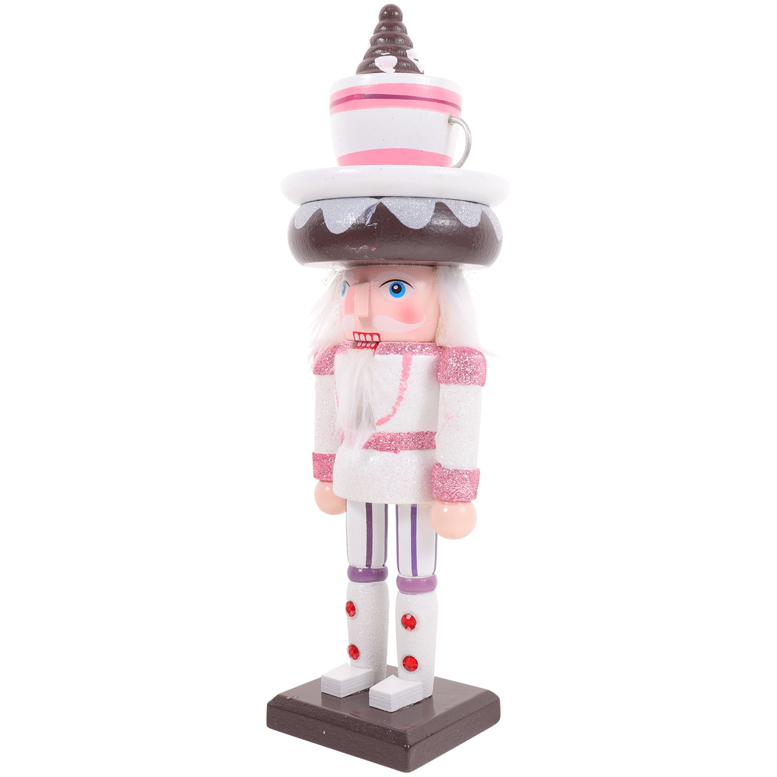 Wooden Craft Nutcracker Cake Nutcracker Figurine Wooden Puppet Ornament ...