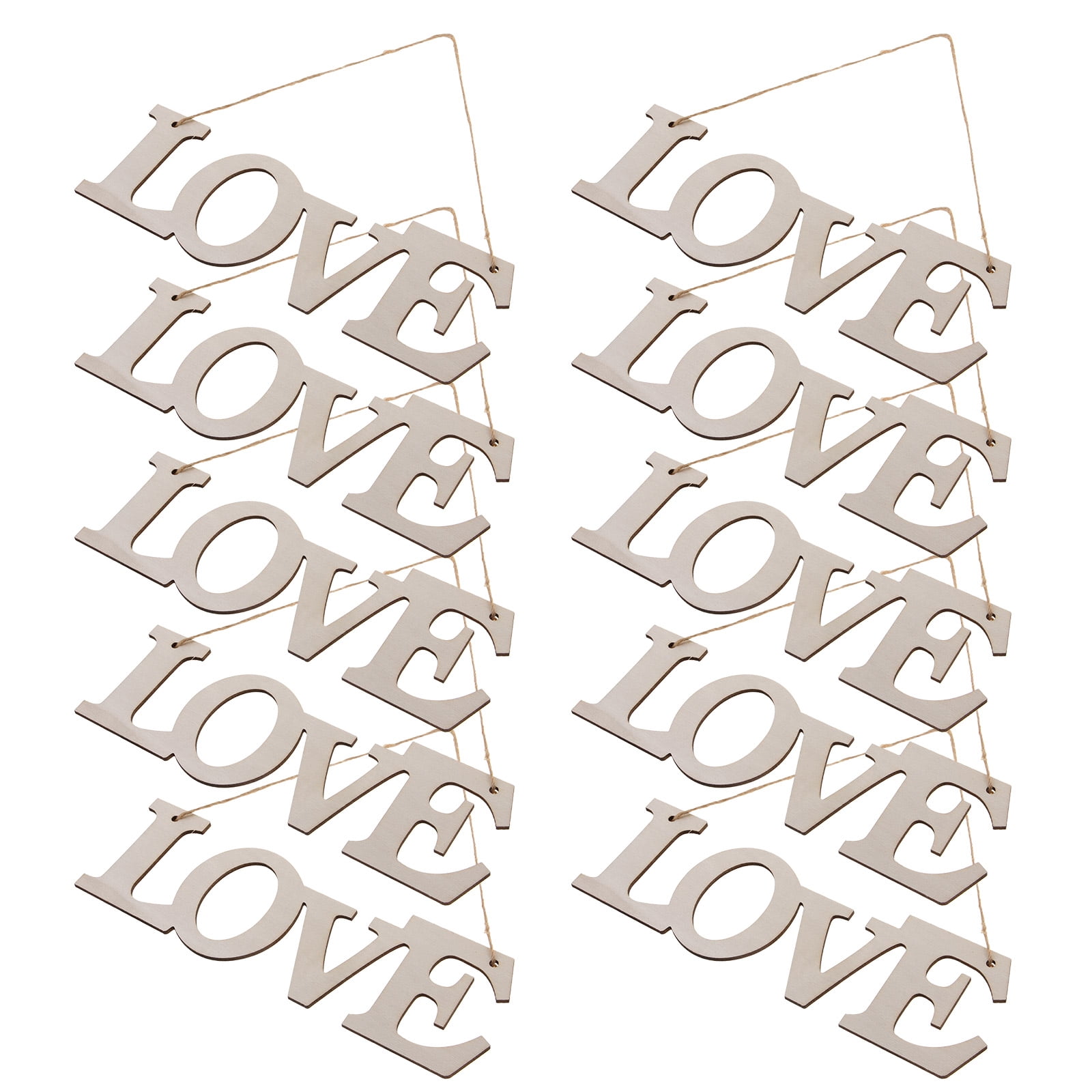 MLINS Beige Wooden Cutouts for DIY Crafts and Valentine Decorations 1 ...