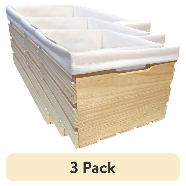 (3 pack) Wooden Crate Liner White - Walmart.com