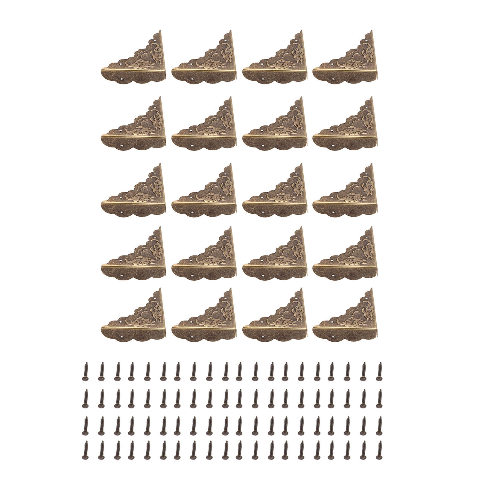 Wooden Crates Corner Wrapping, 20PCS Box Corner Protectors Bronze Right ...