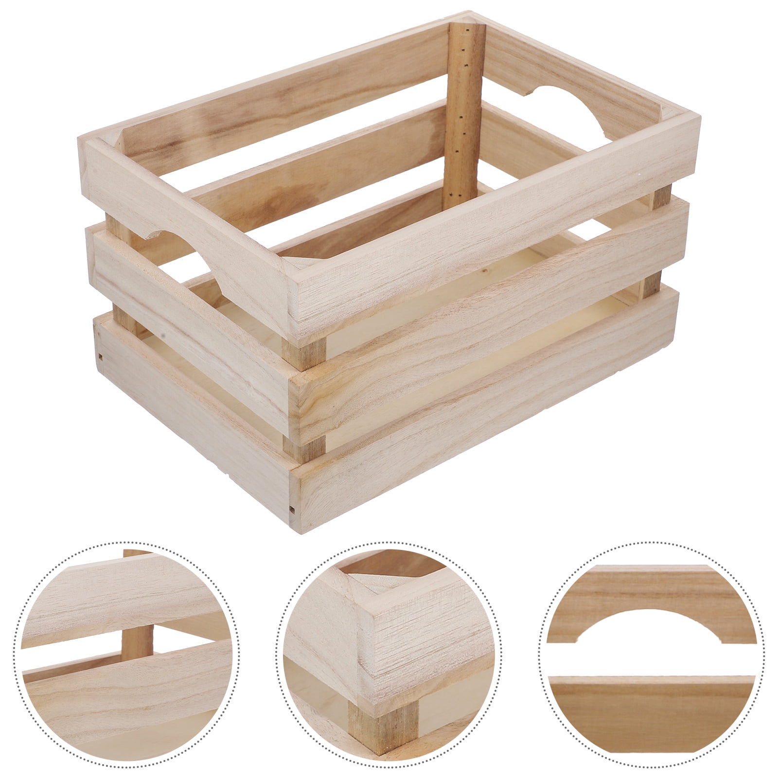 OUNONA Beige Synthetic Storage Box for Desktop Organizer Office Durable ...