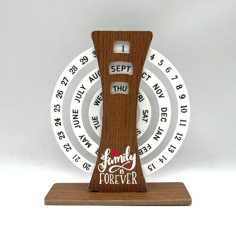 Wooden Creative Calendar Perpetual Calendar Home Decoration Office Desk ...