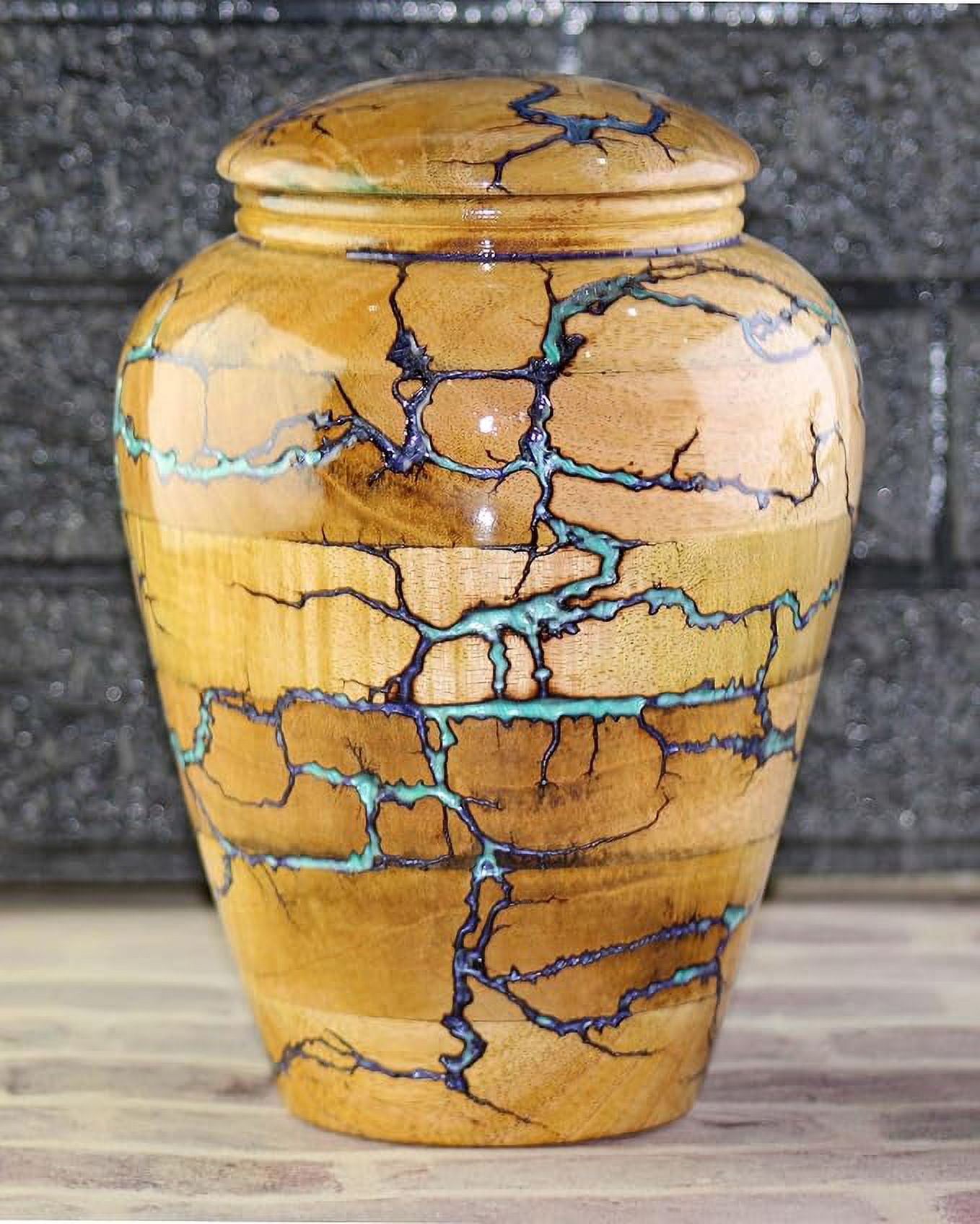 Wooden Cremation Urn for Human Ashes Male/Female, Resin Cremation Adult ...