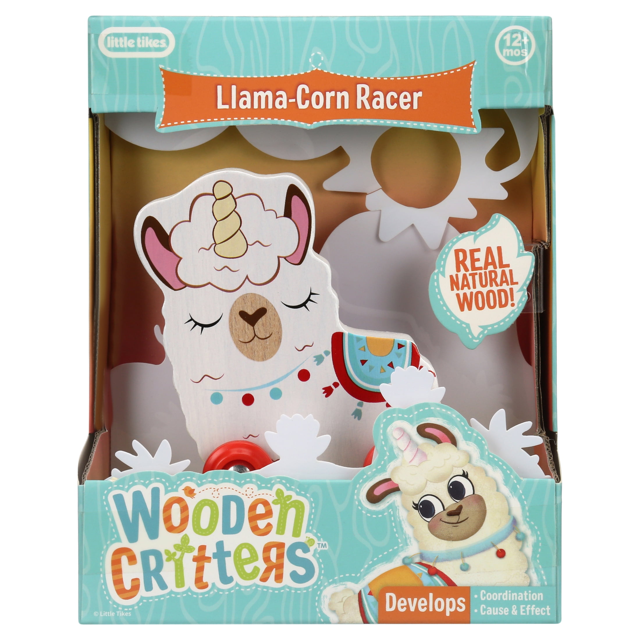 Little Tikes Wooden Critters Llama-corn Animal Toy for Coordination and ...