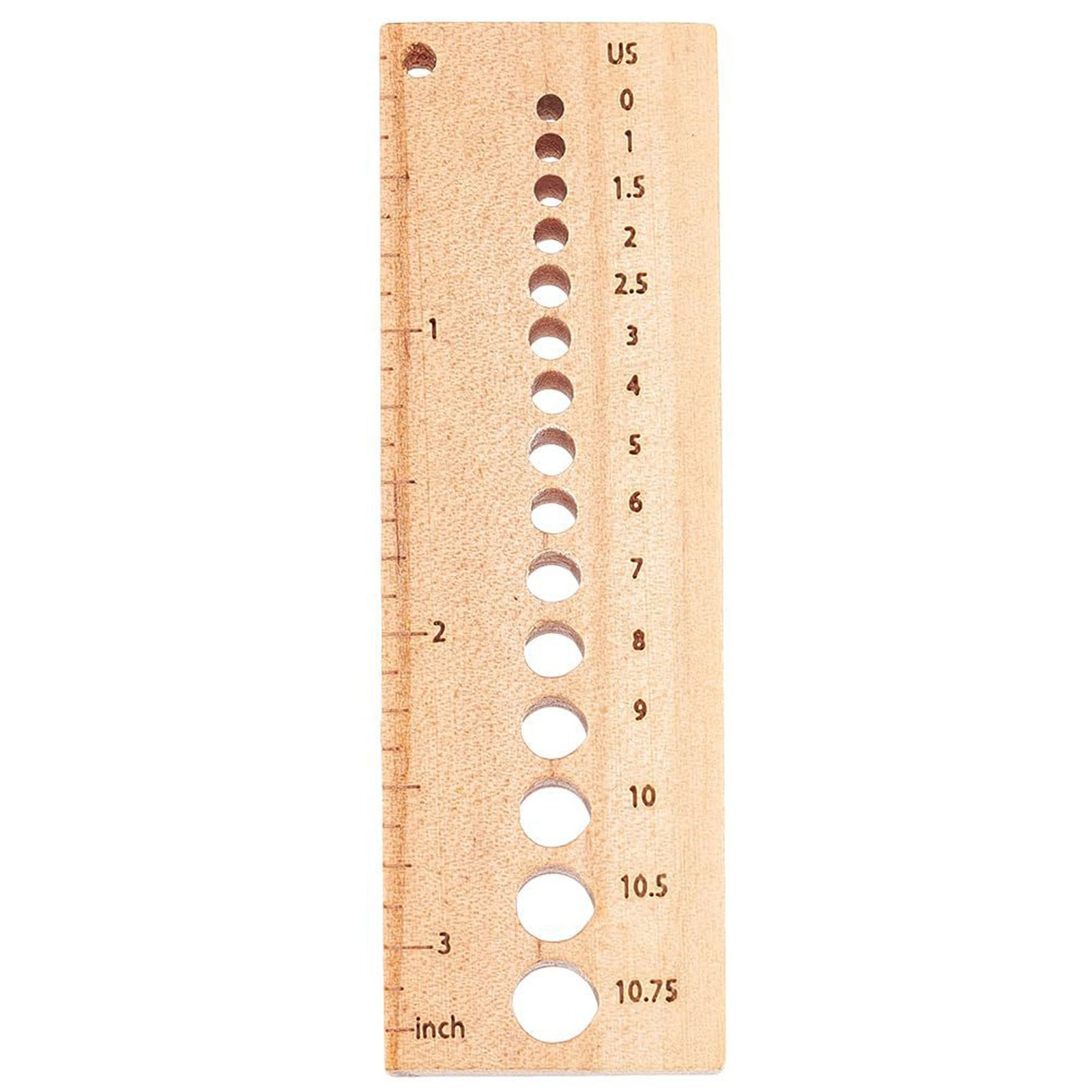Wooden Crochet Ruler - Geometric Template and Knitting Needle Gauge for ...
