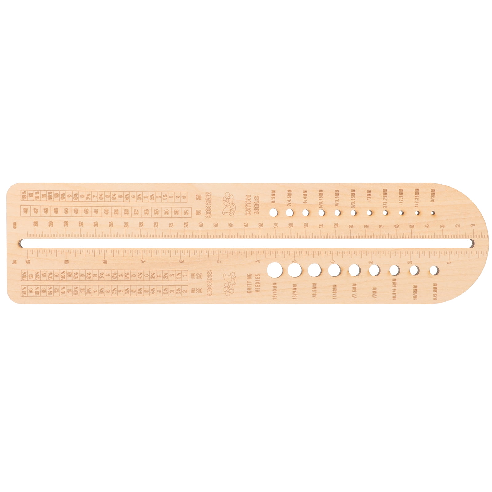 Wooden Crochet Ruler Tool Ruler for Crochet Sock Blockers for Knitting ...