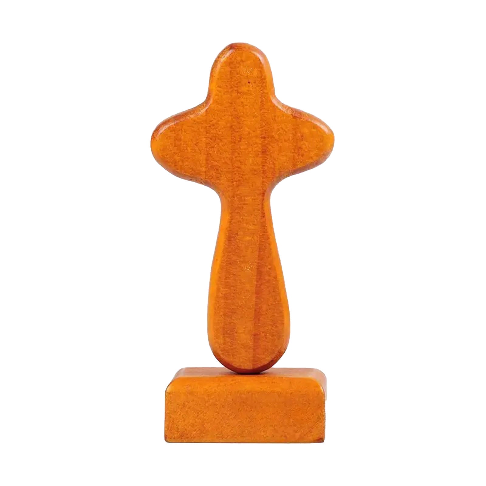 Wooden Cross Ornament with Magnetic Base, Decorative Religious Craft ...