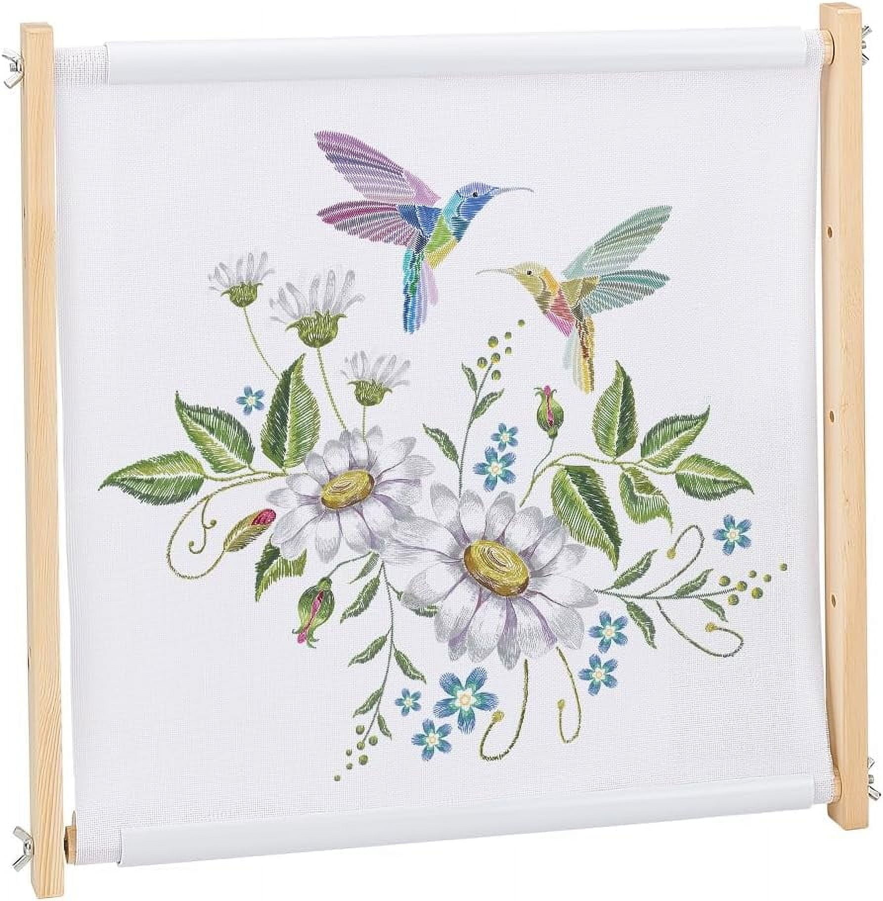 Wooden Cross Stitch Frame 40cm/15.7inch Square Shape Cross Embroidery ...