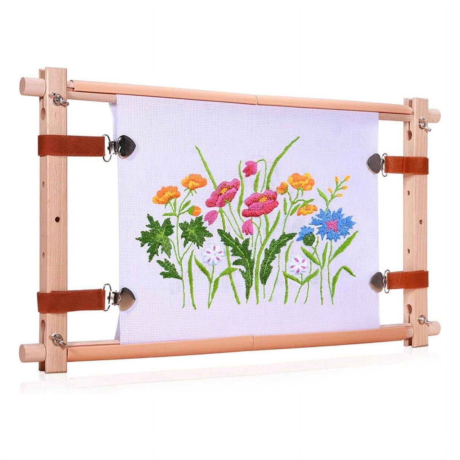 Wooden CrossStitch Frame-Needle Point Embroidery Tapestry Scroll Frame ...
