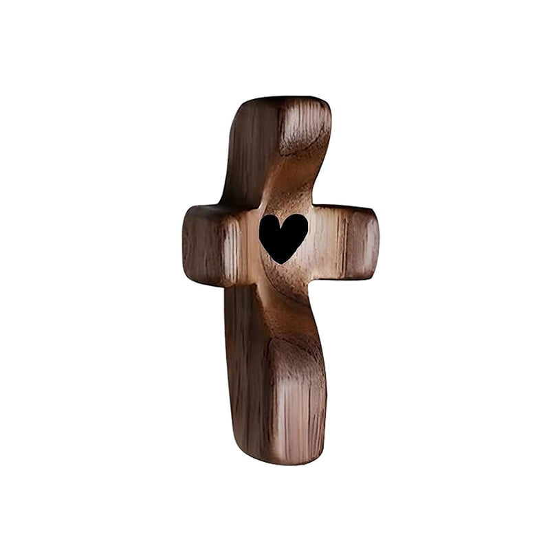 Wooden Crucifix Comfort Holding Cross Pocket Small Size Handheld ...