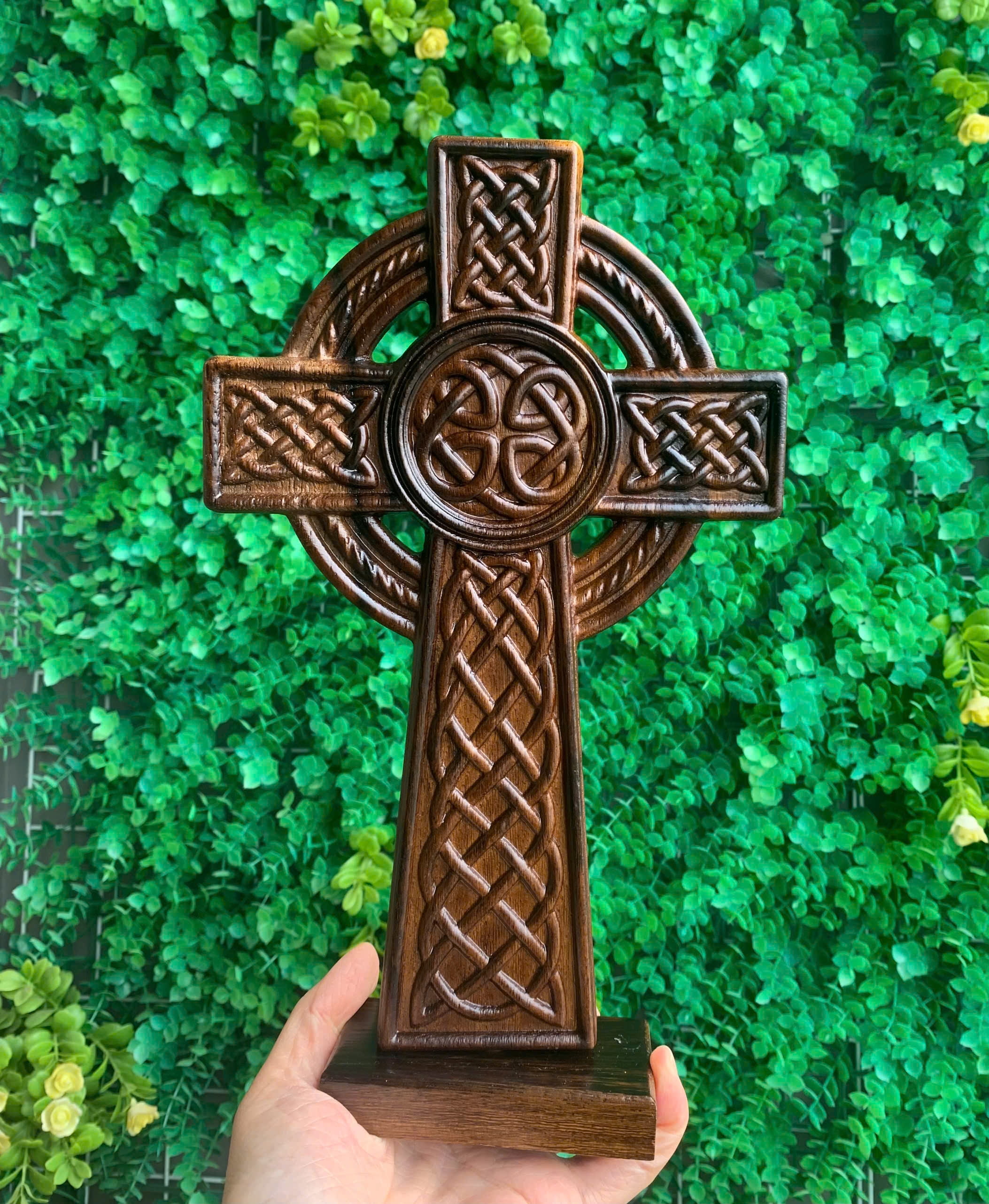 Wooden Crucifix Standing,Base For Cross,Small Cross With Stand, Ornate ...