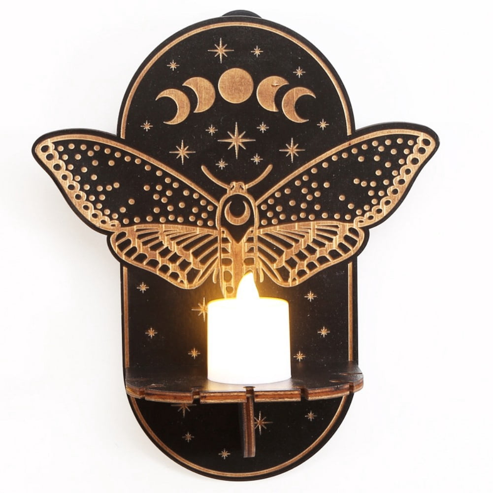 Wooden Crystal Display Shelf, Wall Mounted Display Shelf for Crystals ...