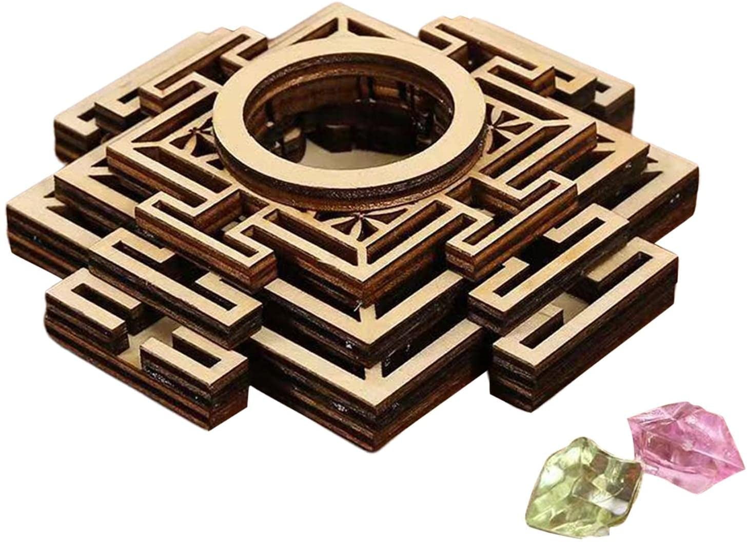 Wooden Crystal Holder / Lotus Base, Geometric Decorative Crystal Ball ...