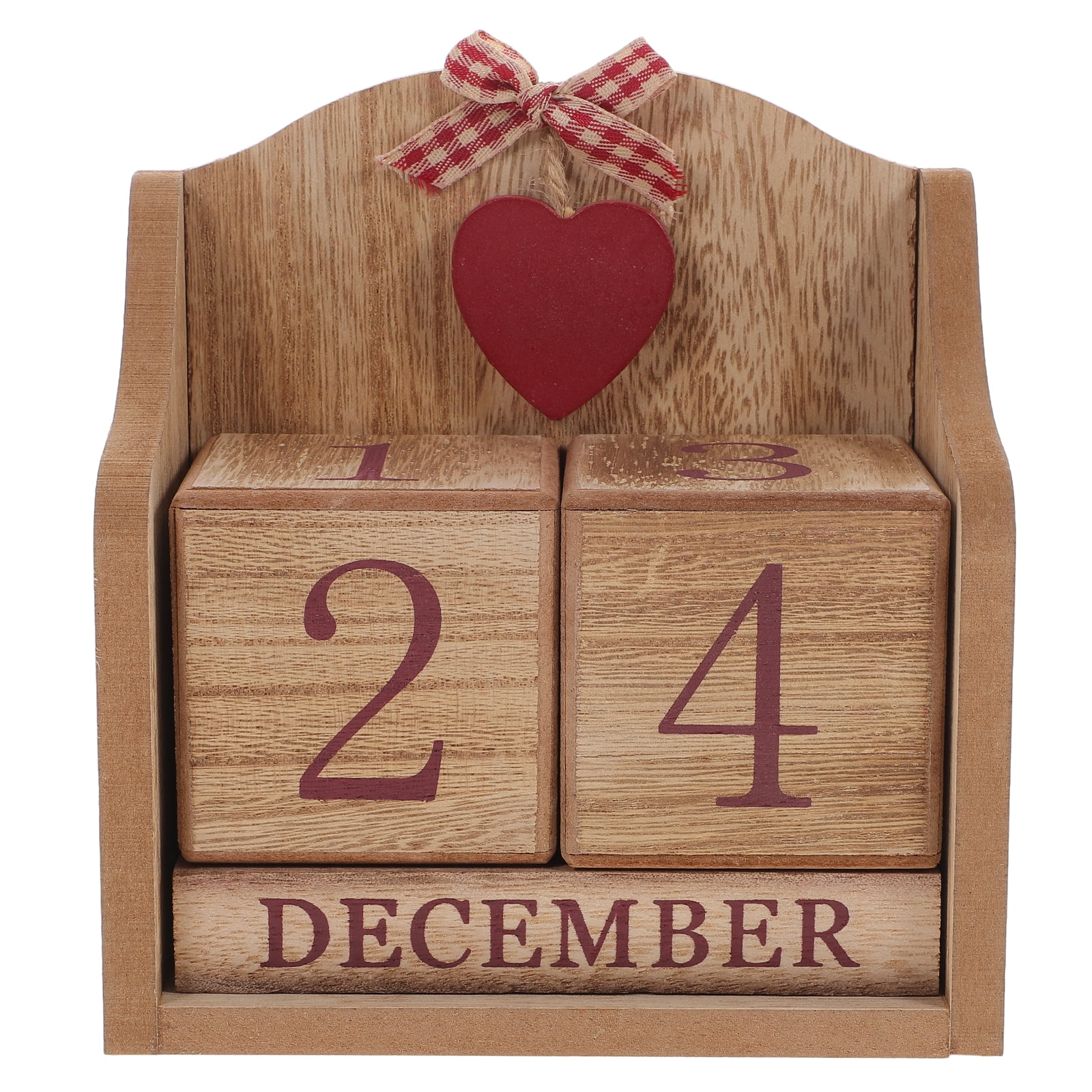 Raindrops Wooden Block Calendar Multi Retro Desk Supply Office Home ...