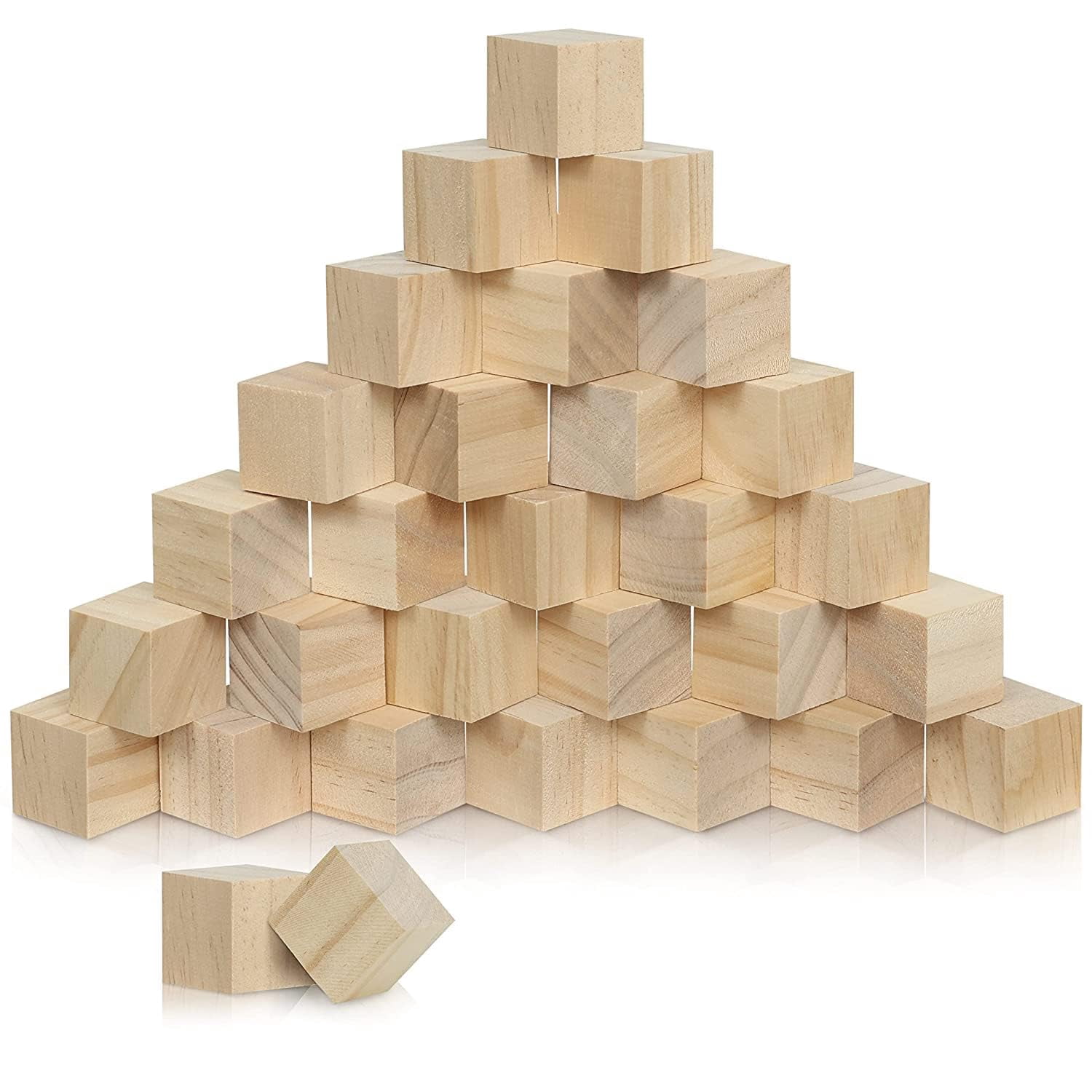 Wooden Cubes for DIY Craft Paper Weight Cube 1 Inch Wooden Square Cubes ...