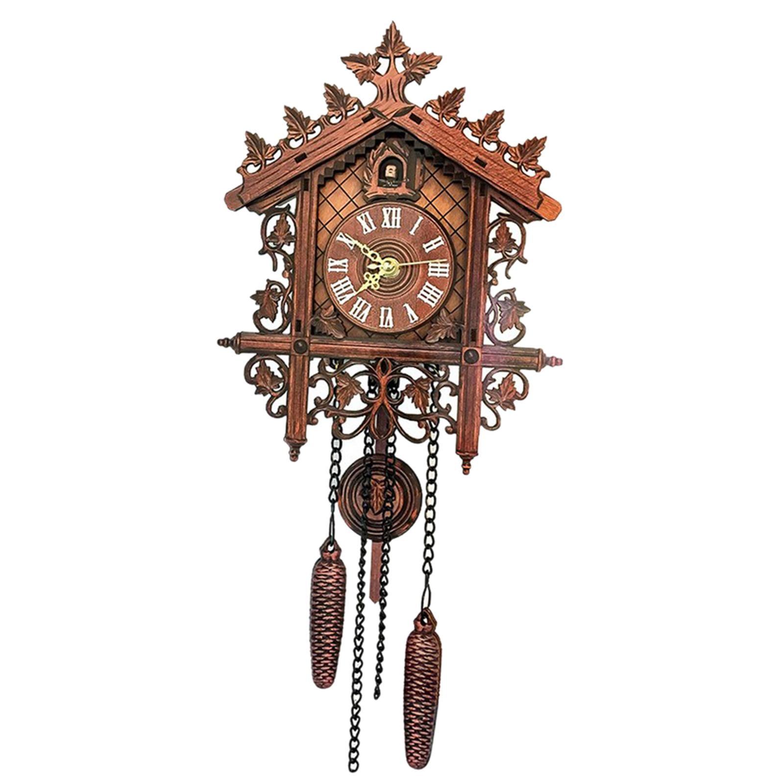 Wooden Cuckoo Wall Clock for Bedroom Decoration 2 - Walmart.com