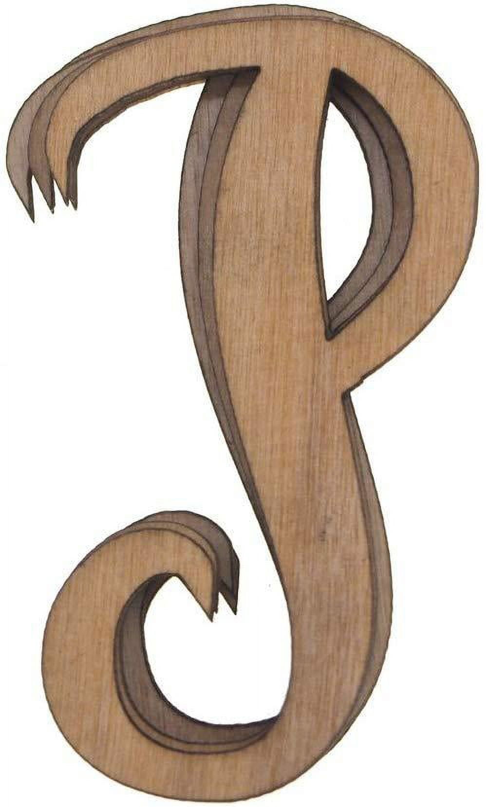 Wooden Cursive Letter P, Natural, 3-Inch, 6-Piece - Walmart.com