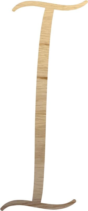 Wooden Cursive Letter, Unfinished 14'' Tall Craft Letter I, Rebeca DIY ...