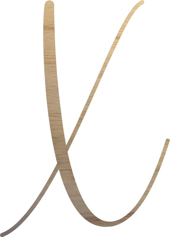 Wooden Cursive Letter, Unfinished 14'' Tall Craft Letter X, Rebeca DIY ...