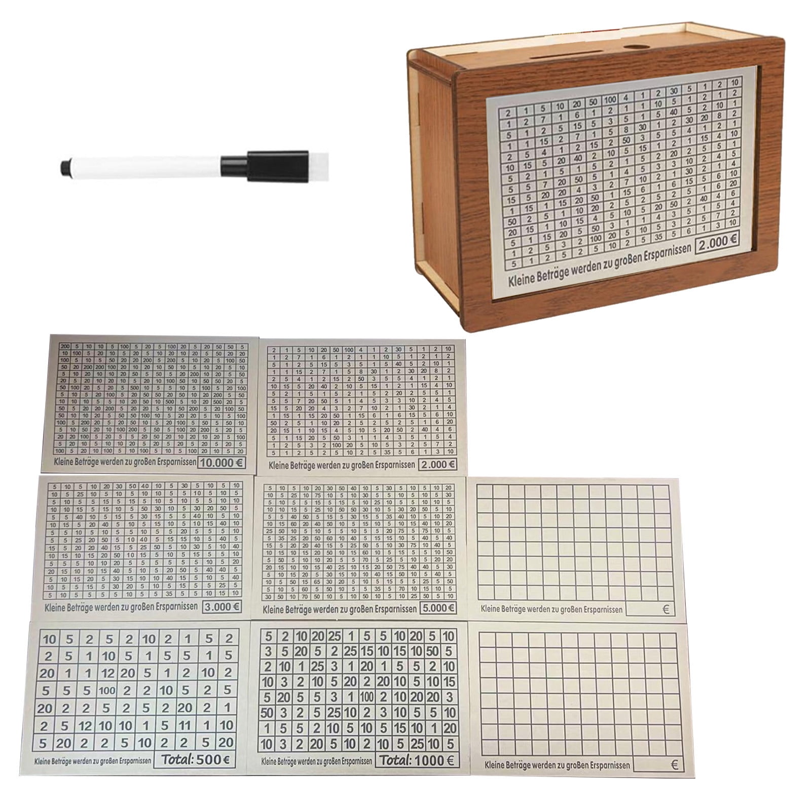 Wooden Cute Piggys Bank for Kids, Sturdy Wooden Money Savings Box, Cash ...