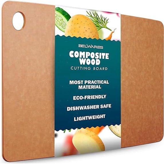 Dishwasher Safe Cutting Board for Kitchen, Large Composite Wood ...