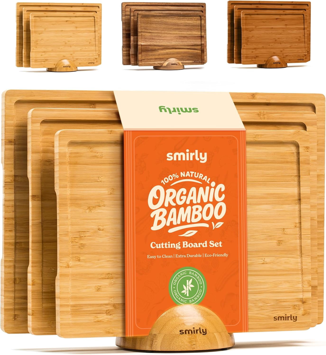 Wooden Cutting Boards For Kitchen Meal Prep & Serving - Bamboo Cutting ...