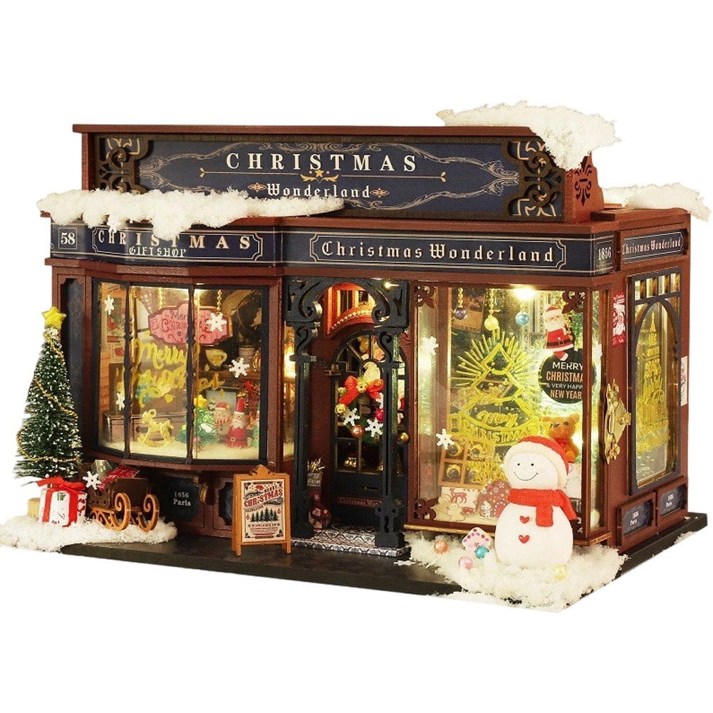 Wooden DIY Christmas Candy House Kit Merry Christmas Wonderland ...