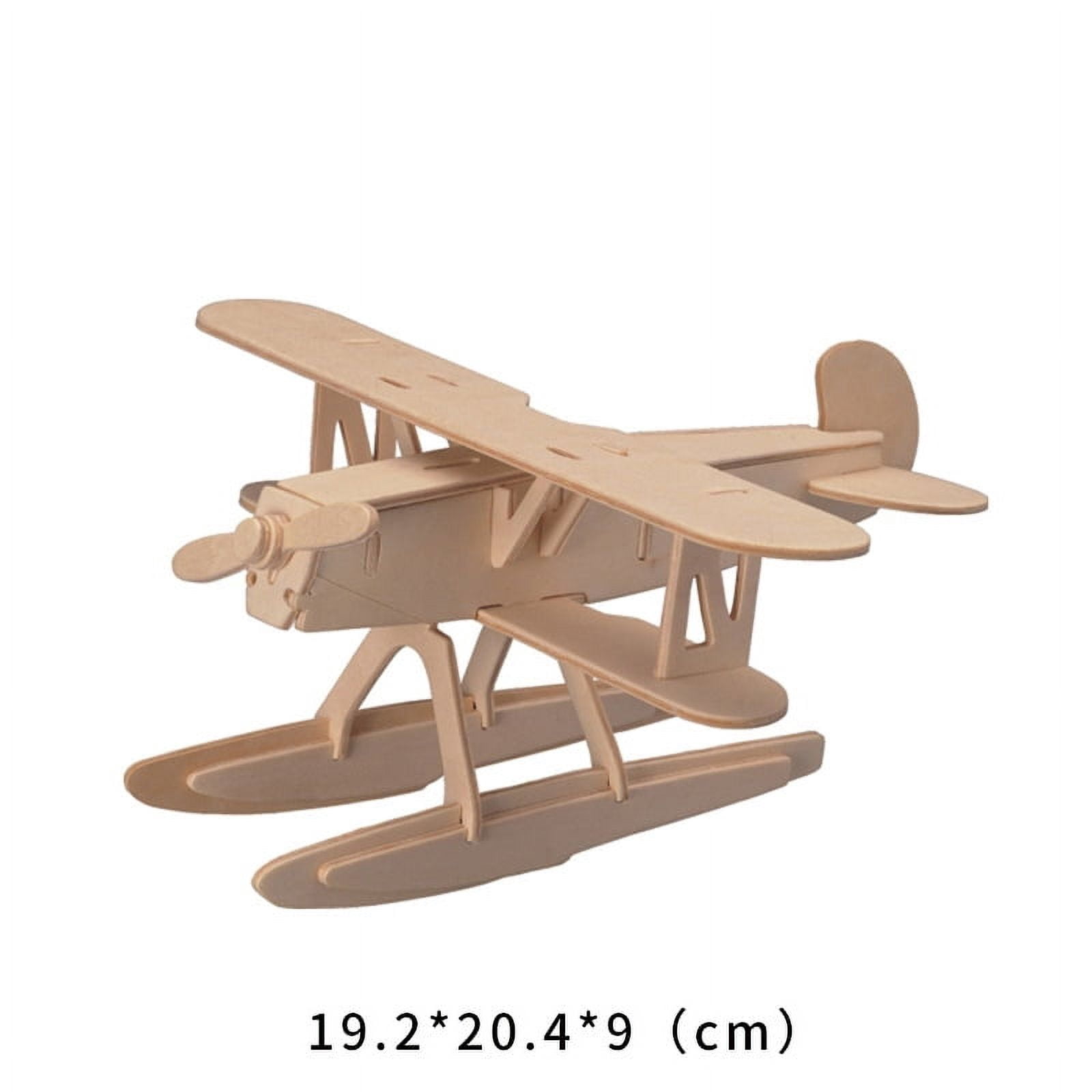 Wooden DIY Jigsaw Puzzle Handmade Assemble Painting Airplane Plane ...