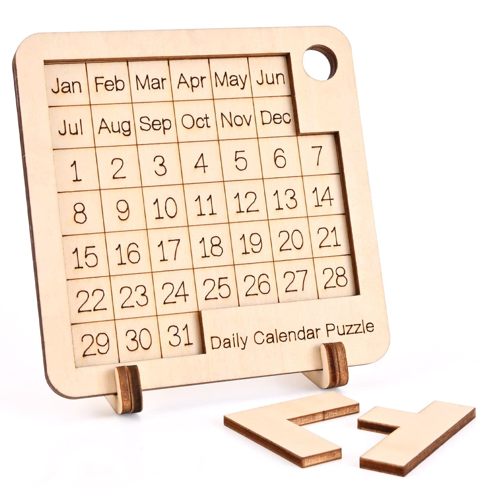 Wooden Daily Puzzle Calendar EC36 - 365 Days Brain Burning Jigsaw ...