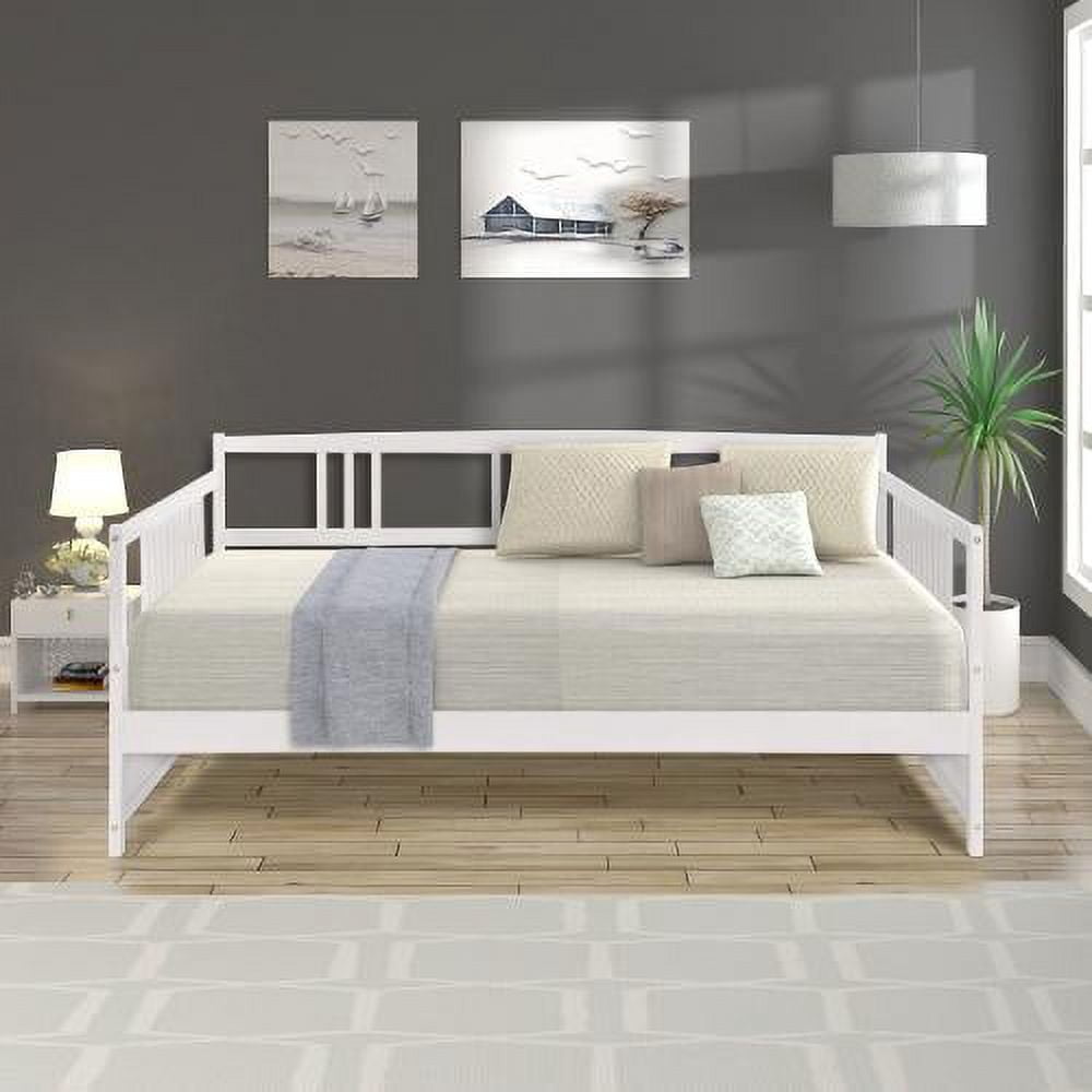 Wooden Daybed Frame Full Size, Wooden Slats Support, Dual-use Sturdy ...