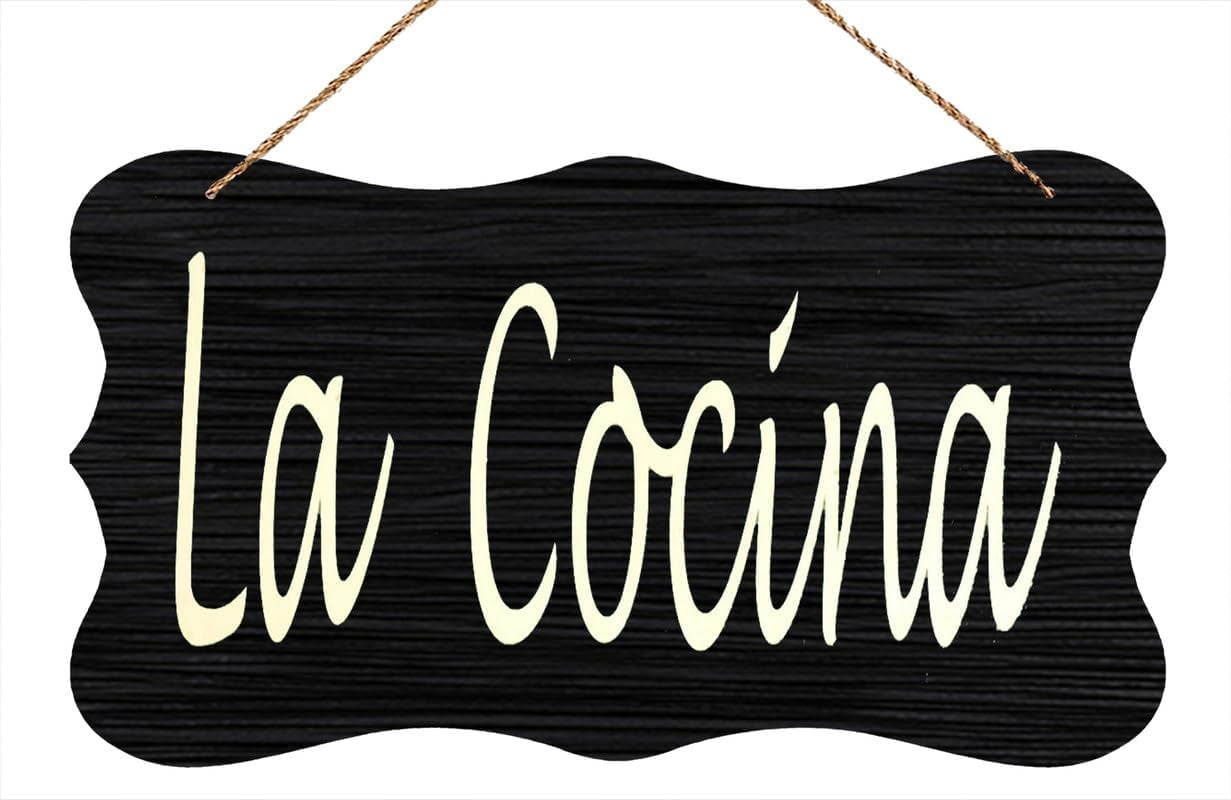 Wooden Decor La Cocina Wood Spanish Kitchen Sign Wooden Sign Rustic ...