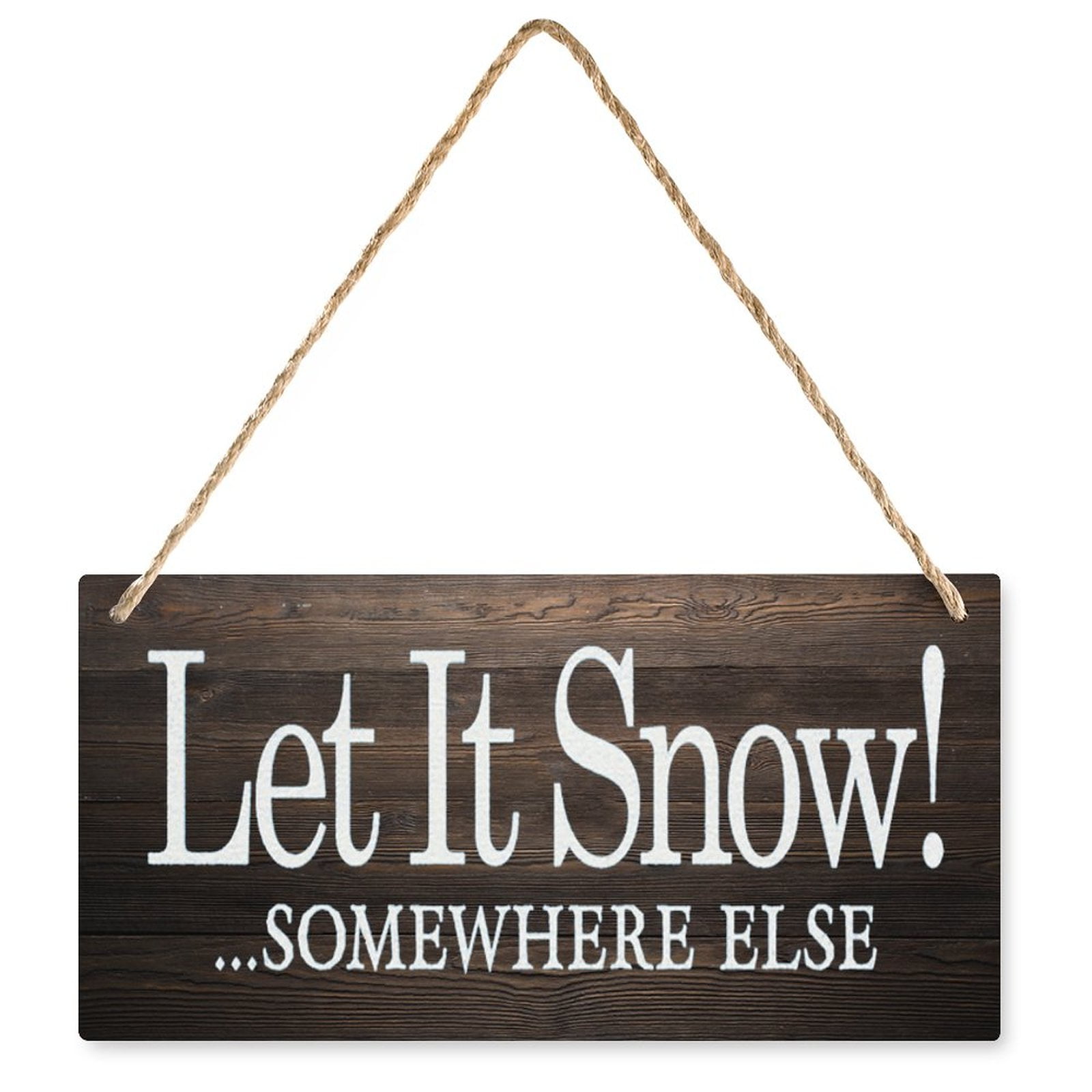 Wooden Decor Let It Snow!Somewhere Else Wood Sign Rustic Wedding Decor ...