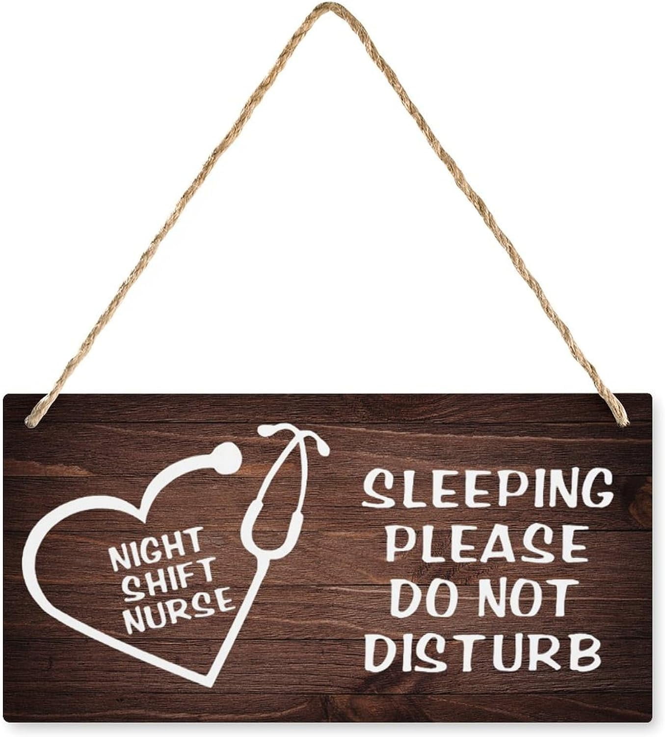 Wooden Decor Night Shift Nurse Sleeping Do Not Disturb Hanging Wall ...