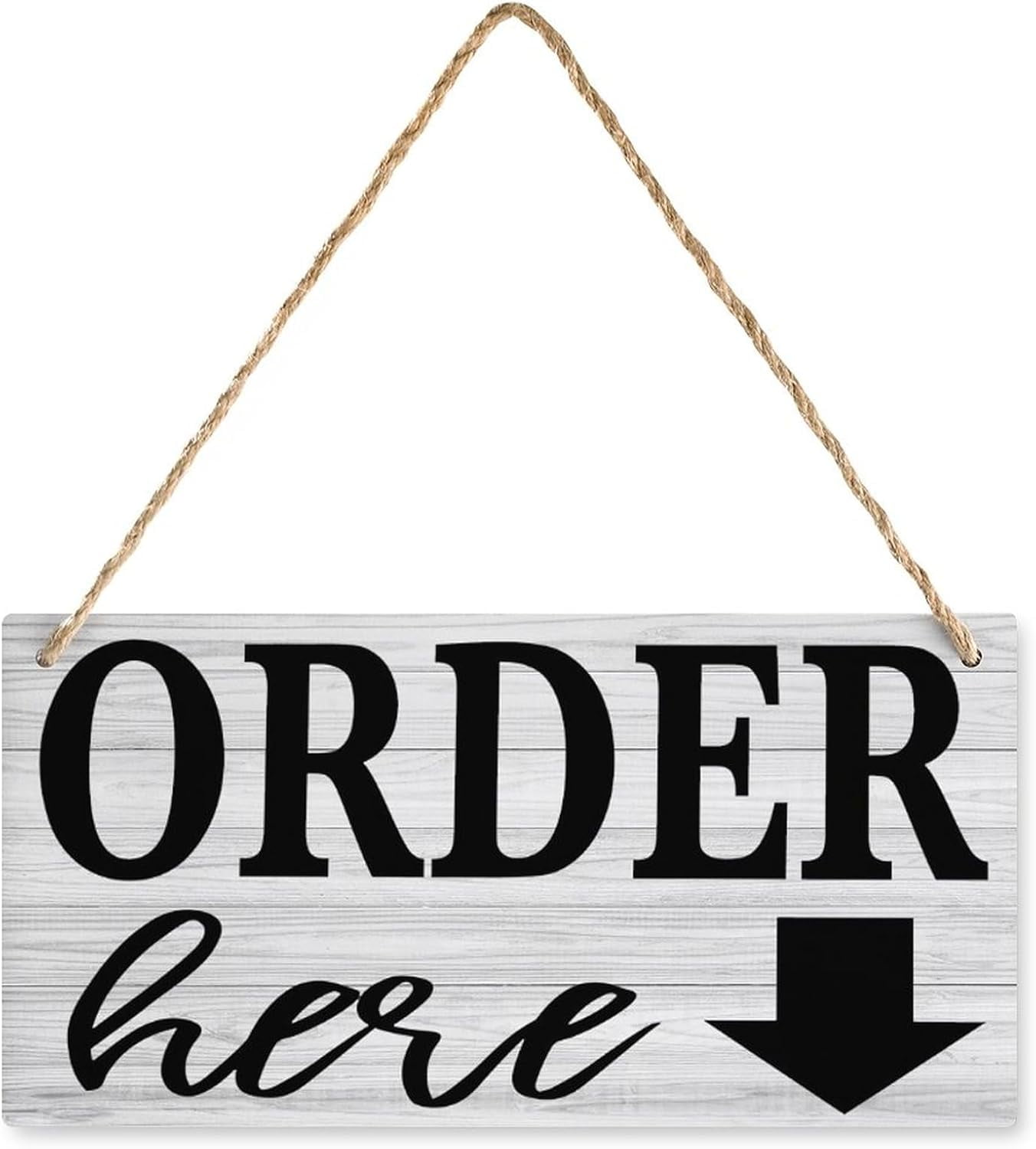 Wooden Decor Order Here Sign Restaurant Cafe Diner Signage Bundle ...