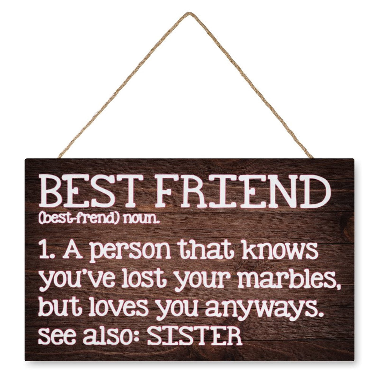 Wooden Decor Signs Best Friend Definition Funny Hanging Wood Wall Decor ...